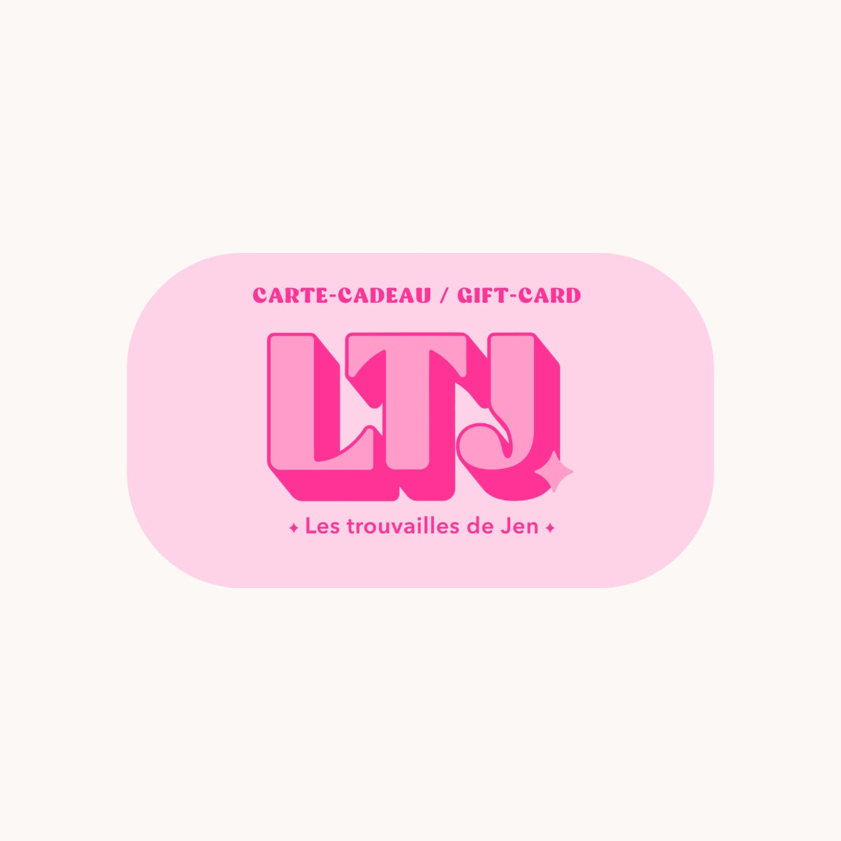 Gift card – Les trouvailles de Jen Inc.